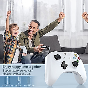 Usergaing Xbox Controller Wireless Fits for Xbox Series X/S/Xbox One/Xbox One S/One X/One Elite/Windows 7/8/10/, Wireless PC Gamepad with Audio Jack-White