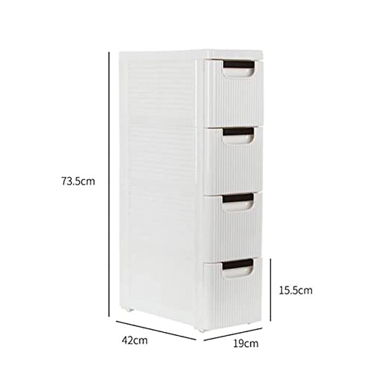 Tire Cart Organizer Unit with Narrow Slim Container Storage Cabinet for Bathroom Bedroom (Size : 4 Floor)