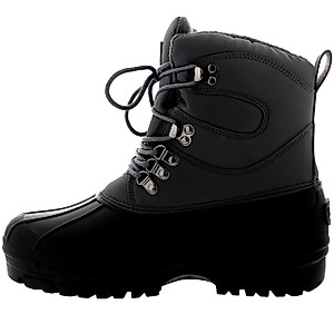 POLAR Mens Snow Waterproof Duck Hiking Bean Hiker Walking Short Ankle Boots - Gray - US13/EU46 - YC0441