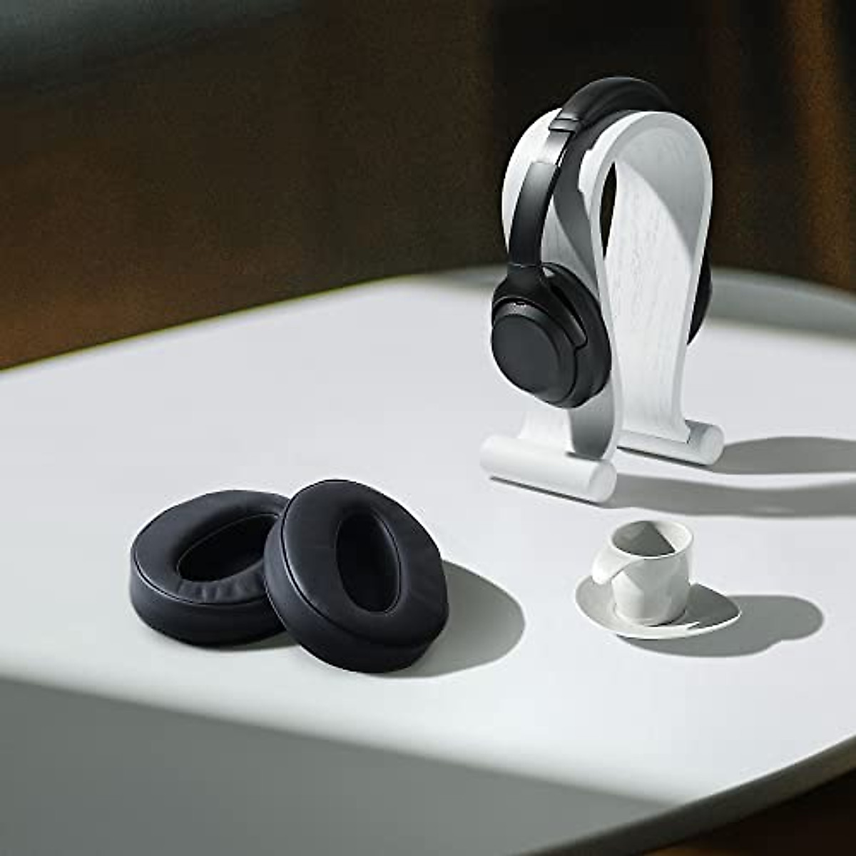 kwmobile Ear Pads Compatible with Sennheiser HD 4.50 BTNC Earpads - 2X Replacement for Headphones - Black