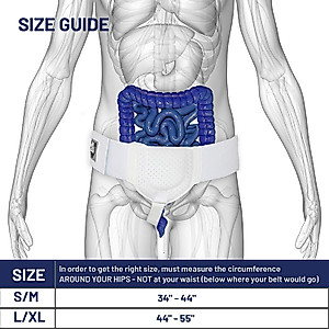 Everyday Medical Hernia Support Guard/ Belt For Men I Left or Right Side I Post Surgery Men’s Truss For Inguinal, Groin Hernias I Adjustable Waist Strap I SMALL/MEDIUM