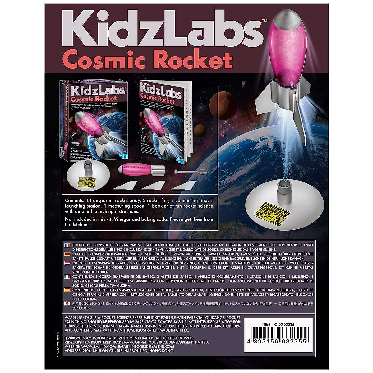 4M Cosmic Rocket Kit, Multi-Colored, One Size