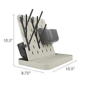 Boon Groove Vertical Baby Bottle Drying Rack - Customizable Drying Rack for Bottles, Toddler Cups, and Baby Accessories - Baby Bottle-Feeding Supplies - Holds 6 Baby Bottles