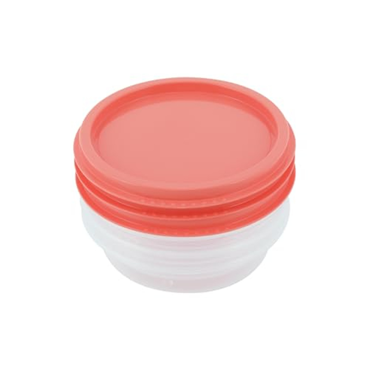 Unica Round Food Container, BPA-free Microwave Bowls with Lids, Airtight Container, Mixing Bowl Set, Freezer & Dishwasher Safe, Set of 3, Coral, 8 oz, 4.56x4.56x1.61 in