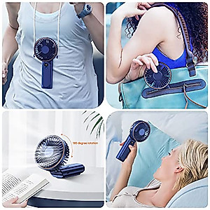 SWEETFULL Handheld Fan, 6000mAh Portable Fan Mini Fan with Backup Power,6 Speeds Adjustable,Small Personal Fan, Foldable Mini Desk Fan, Cooling Electric Fan for Girls Woman Man Travel Office Outdoor