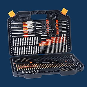 Carbide Drill Bit Set and Allen Wrench Hex Drill Bits Tool Kit Organizer for Cordless Drill Impact Drive Masonry Drill Bit Set (246PCS)