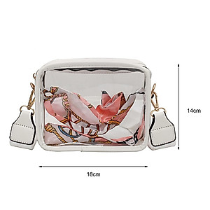 Aktudy Clear Purses for women Stadium Approved Clear Bag Clear Concert Bag Transparent Crossbody Bag for Sport Events