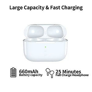 Upgraded Charging Case Replacement for AirPod Pro Charging Case,Compatible AirPod pro with Bluetooth Pairing & Sync Button,No Earbud,(White)