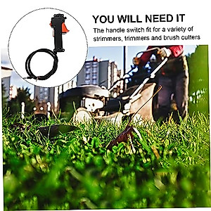 Yardwe 2pcs Lawn Mower Lawn Mower Lever Control The Throttle Control Throttle Trigger Cable Mower Parts Handle Trigger line Plastic Accelerator