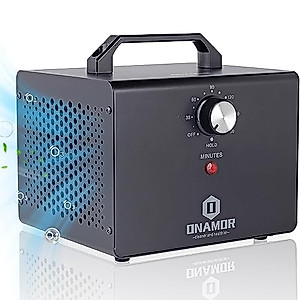 [New Upgraded 15000mg/h] Ozone Generator for Areas of 2000+ Sq.Ft, Ozone Machine Odor Removal for Home, Ozone Odor Eliminator for Smoke, Car, Basements, and Pet Odors - Black