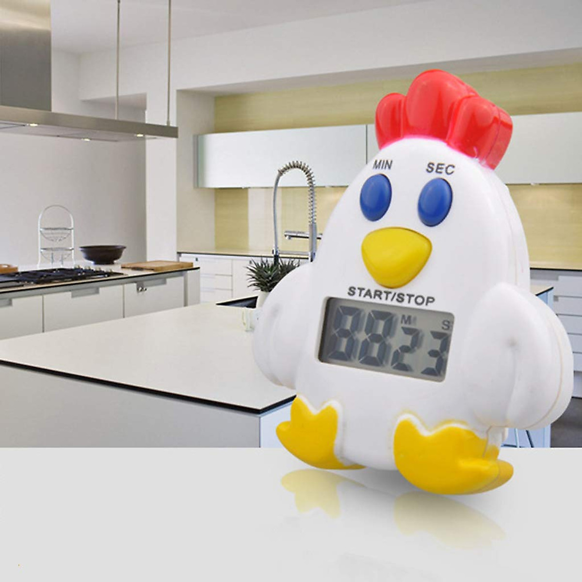 HELYZQ Kitchen Timer Cute Cartoon Chicken Electronic LCD Digital Countdown Kitchen Timer Cooking Baking Helper 100 Minutes Reminder
