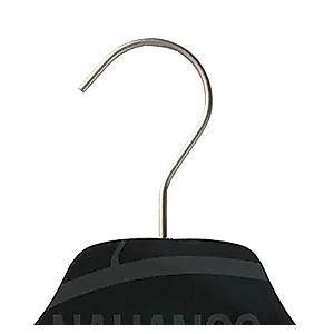 NAHANCO Equinox Wooden Shirt Hanger, 17" - High Gloss Black, 50/CTN