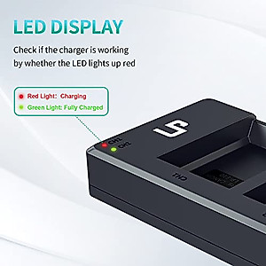 LP-E10 Battery Charger Pack, LP 2-Pack Battery & Dual Slot Charger, Compatible with Canon EOS Rebel T7, T6, T5, T3, T100, 4000D, 3000D, 2000D, 1500D, 1300D & More (Not for T3i T5i T6i T6s T7i)