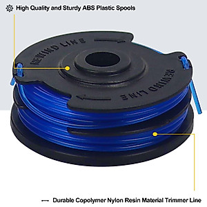 Mifyca 29082 29242 String Trimmer Spool Dual Line Compatible with Green-Works 20V 40V Electric String Trimmers 21212 21272, 27ft 0.065” Dual Line with 3411546A6 Cap Covers (6 Spools+1 Cap)