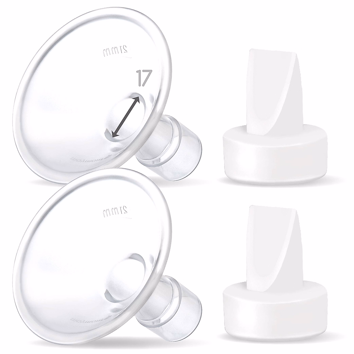 Maymom Compatible 17mm Breastshield Flange for Lansinoh Breastpump & Valve. Not Original Lansinoh Pump Parts. Replace Lansinoh Flange ComfortFit. Work with Lansinoh SignaturePro SmartPump Manual Pumps