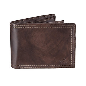 Dockers Men's Extra Capacity Bifold Wallet-ID Window and Multiple Card Slots, Brown, One Size
