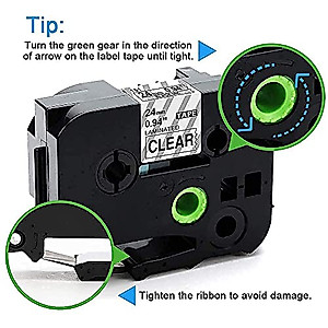 1 Inch Label Tape Compatible with Brother P Touch TZ Tape 24mm 0.94 Laminated White/Clear/Red/Blue/Yellow/Green Tz TZe-251 TZe251 TZ-251 TZ251 TZe-151 TZe-451 TZe-551 TZe-651 TZe-751, Total 9-Pack