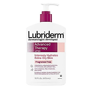 Lubriderm Advanced Therapy Moisturizing Lotion with Vitamins E and B5, Deep Hydration for Extra Dry Skin, Non-Greasy Formula, 16 fl. oz