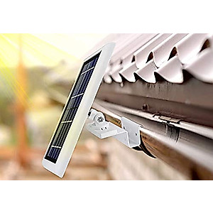 Wasserstein Gutter Mount Compatible with Ring, Arlo, Blink, Reolink Cams & Compatible Solar Panels (2 Pack, White)