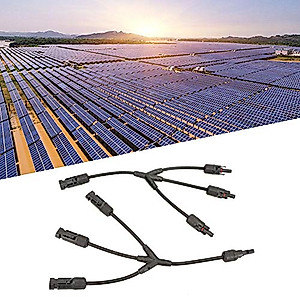 1 Pair Y Type Branch Connector, Renewable Energy Solar & Wind Power Parts & Accessories Waterproof Extension Cable PV Wire Adapter Solar Panel Cable