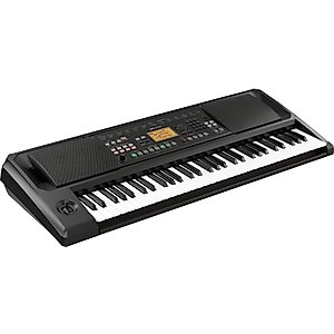Korg EK-50 Entertainer Keyboard Bundle with Adjustable Stand, Bench, Sustain Pedal, Instructional Book, Austin Bazaar Instructional DVD, and Polishing Cloth