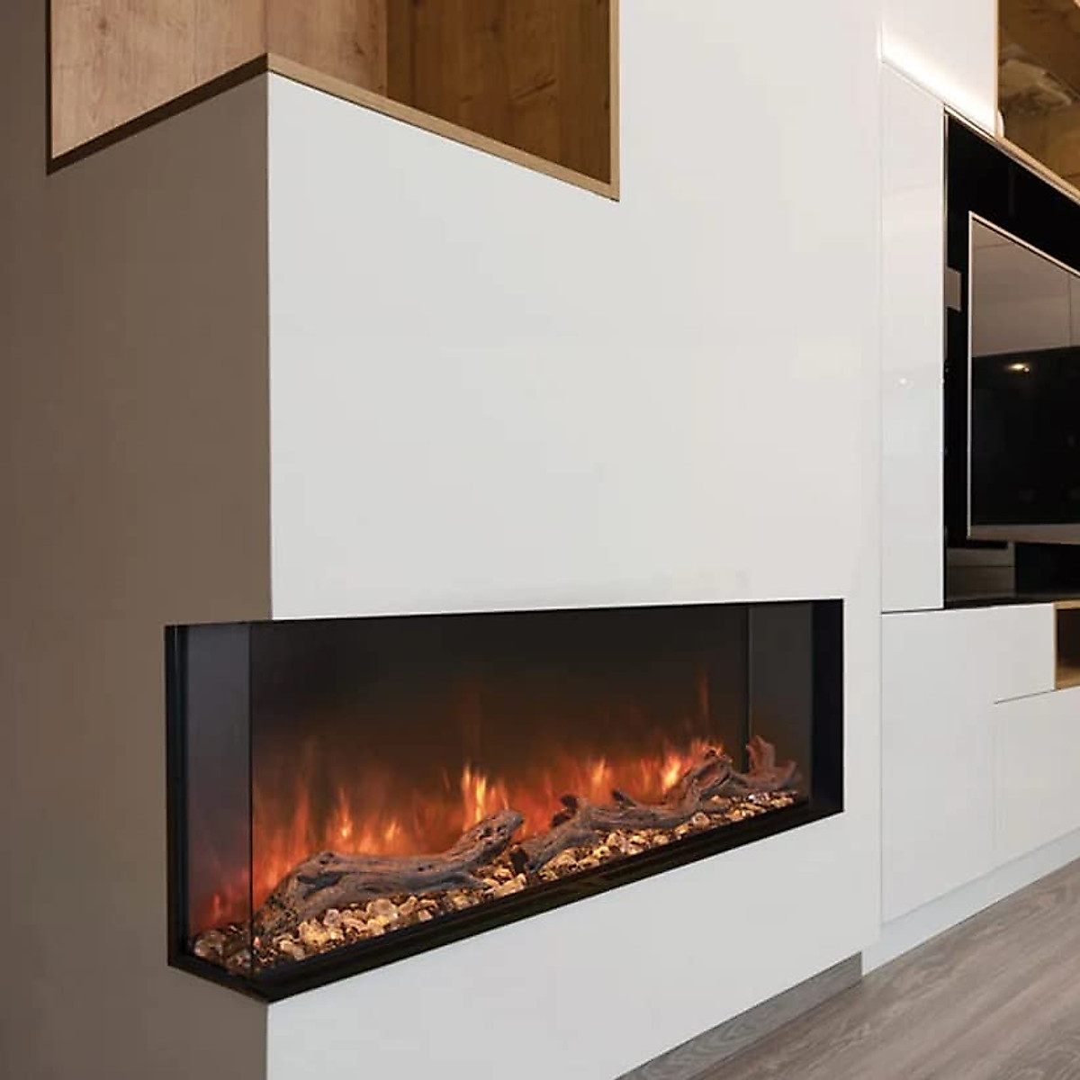 Modern Flames Landscape Pro Slim 56" Single-Sided Built-in Electric Fireplace - LPS-5616