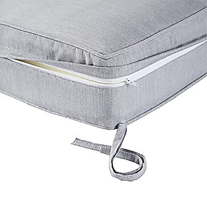 Greendale Home Fashions Outdoor 2-Piece Sunbrella Fabric Deep Seat Cushion Set, Concrete