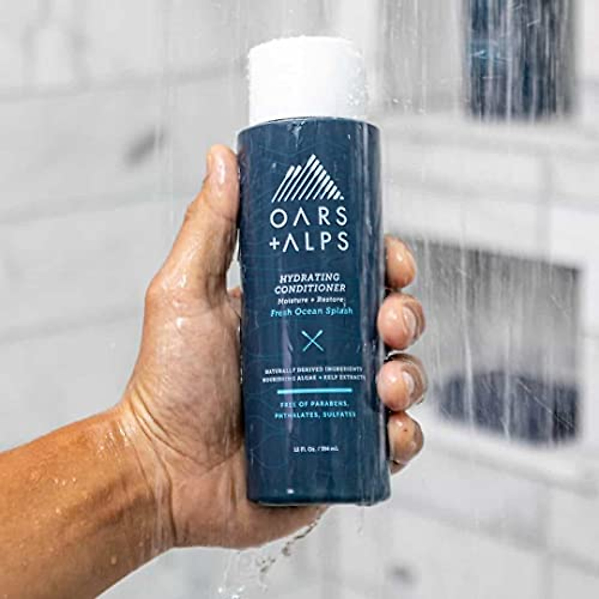 Oars + Alps Men's Sulfate Free Hair Conditioner, Infused with Kelp and Algae Extracts, Fresh Ocean Splash, 12 Fl Oz