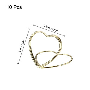 MECCANIXITY Table Number Holders 10pcs Gold Place Card Holder Name Stands Picture Holders for Tables Setting Wedding Display