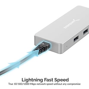 Sabrent 9 in 1 USB C HUB for Windows & Mac + USB Type-C External Stereo Sound Adapter
