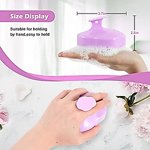 URTHEONE Hair Scalp Massager Shampoo Brush,Soft Silicone Hair Brush for Wet Dry Oily Curly Straight Thick Thin Rough Long Short Natural Men Women Kids Pets Hair Care Tools(Lilac Violet)