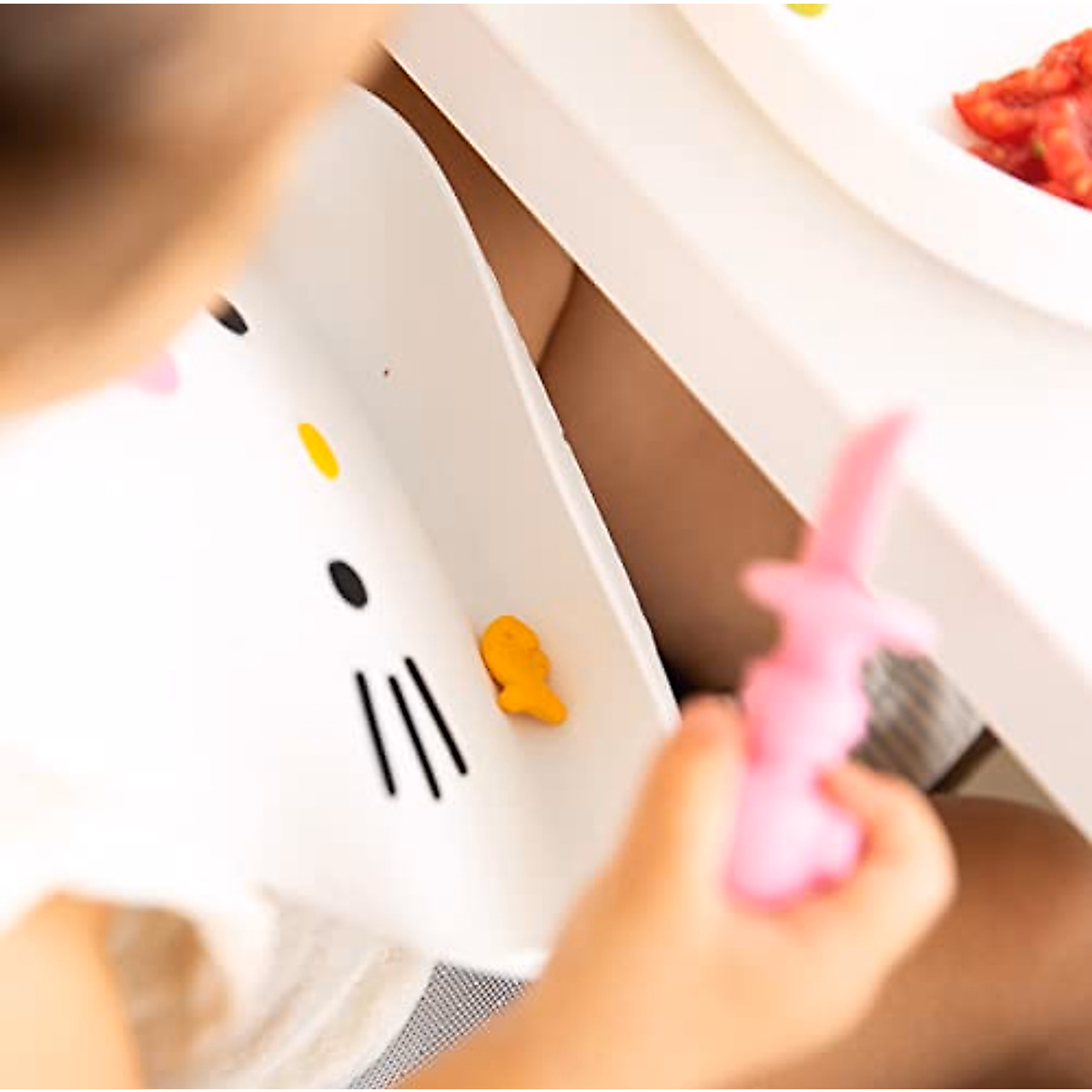 Bumkins Bibs, Silicone Pocket for Babies, Baby Bib for Girl or Boy, for 6-24 Months Up to Toddler, Essential Must Have for Eating, Feeding, Baby Led Weaning Supplies, Mess Saving, Sanrio Hello Kitty