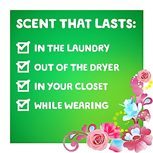 Gain + Aroma Boost Liquid Laundry Detergent, Spring Daydream Scent, 64 Loads, 92 fl oz, HE Compatible