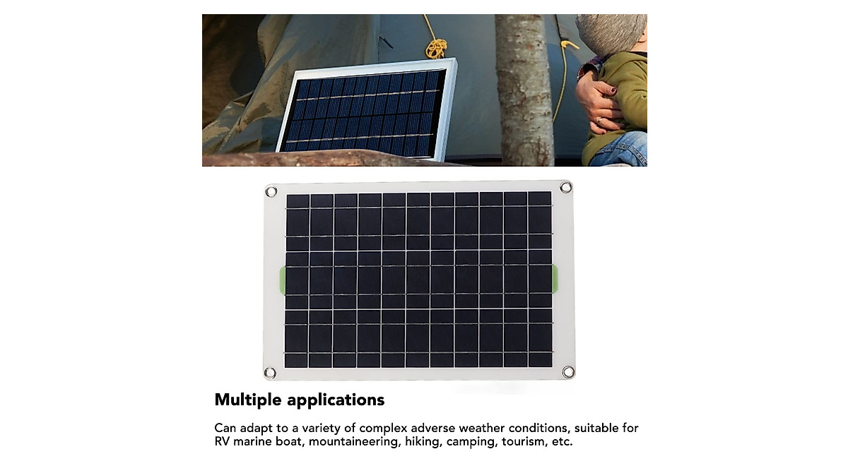 50W Solar Panel Kit with 30A Charge Controller for RV Marine Boat