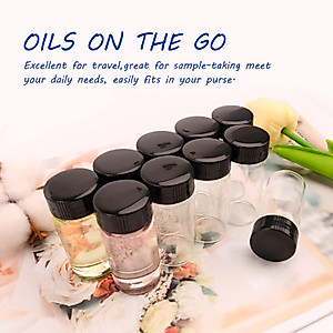 Cositina 20ml Clear Glass Sample Vials with Screw Cap,Empty Refillable Travel Glass Liquid Sampling Lab Storage Vials for Essential Oils,Perfumes, Lab Chemicals-Pack of 30