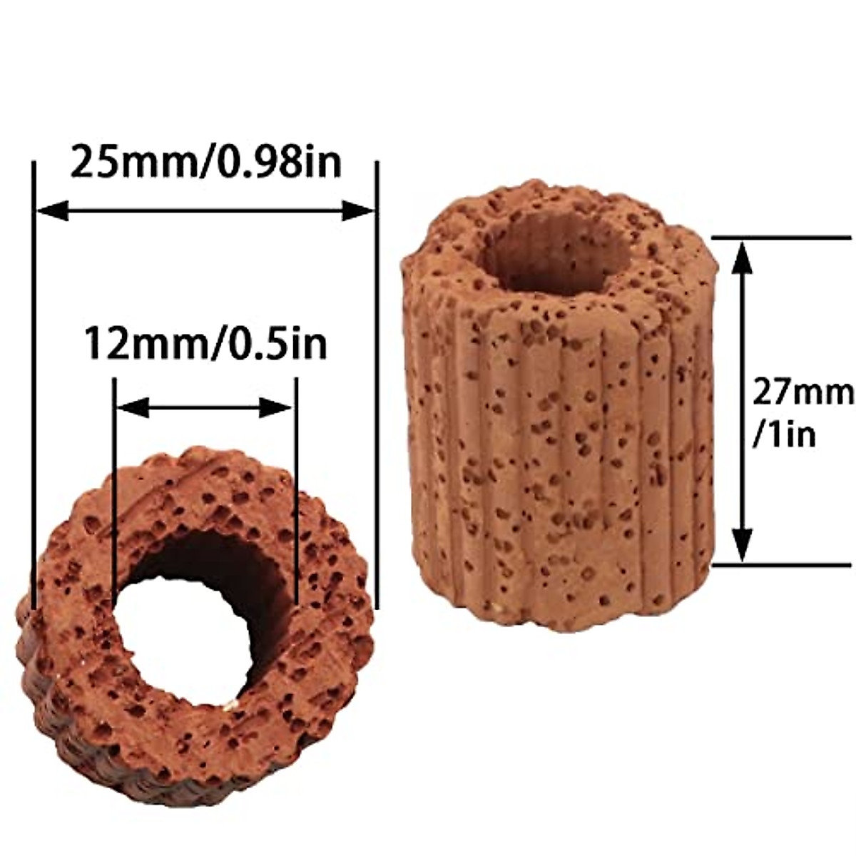 DGHAOP 10pcs Water Plants Cultivation Fixed Ring Base 25mm Aquatic Water Plant Fixed Ring for Aquarium Landscape Ceramic Plant Pot