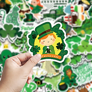 50 PCS St Patrick's Day Stickers,Vinyl Waterproof Aesthetic Stickers for Water Bottle,Laptop,Phone,Patrick's Day Decorations Party Home Supplies,for Teens Girls Kids Gift