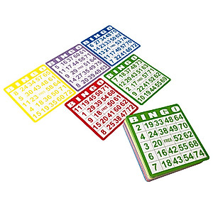 Yuanhe 100 Bingo Game Cards,Bingo Set, Kids Party Paper Card Games, School Classroom Family Gathering Activity, Casino Trip