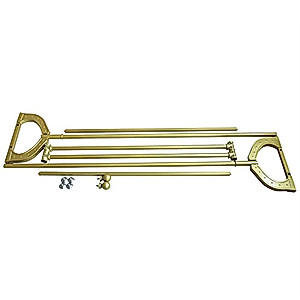 TFCFL Gold Rod Clothing Garment Rack, Heavy Duty Metal Shoes Bags Clothes Organizer Storage Shelves Garment Rack Wardrobe Rack Compact Large Metal Clothing Rack with Shoe Shelf (Style G)