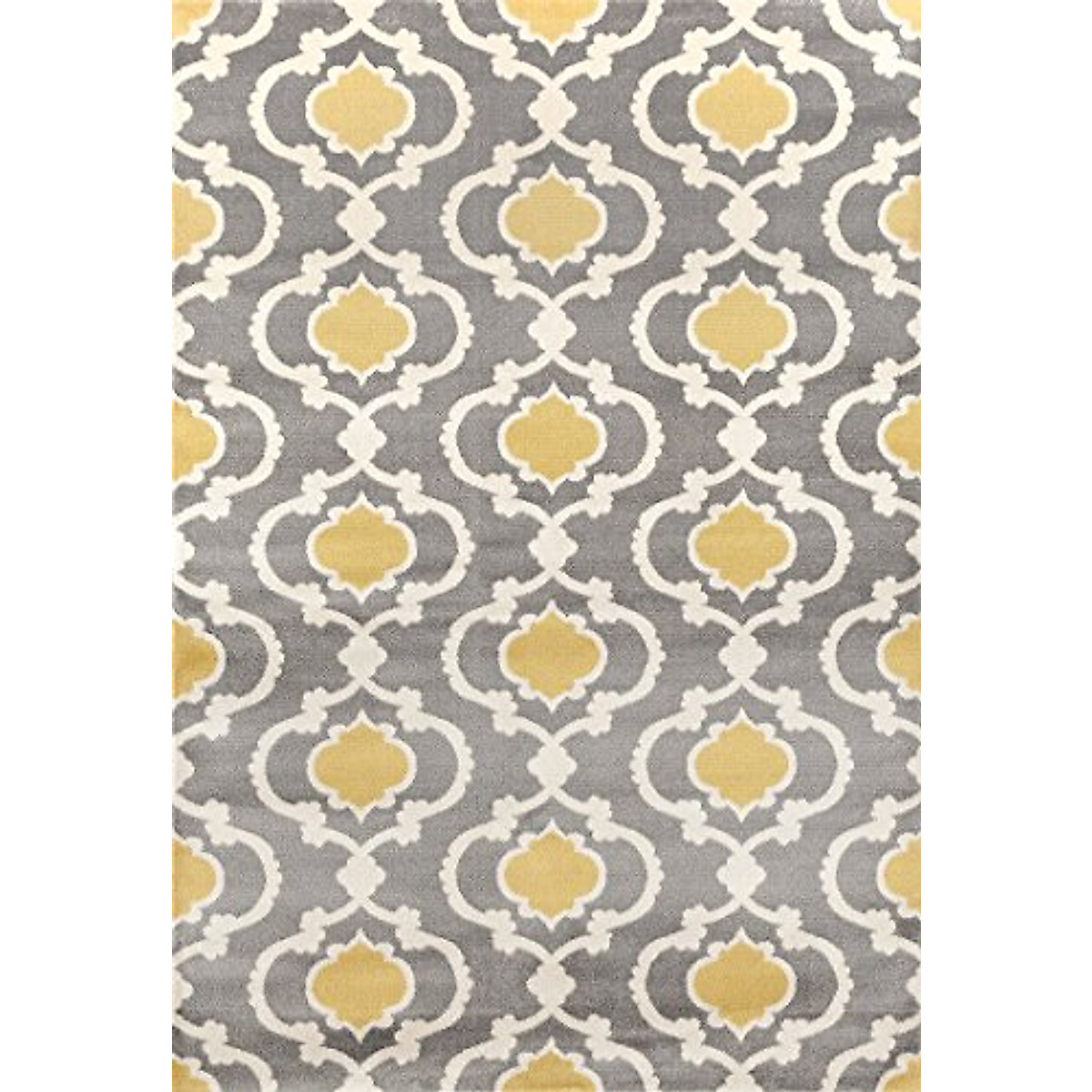 Moroccan Trellis Contemporary Gray/Yellow 7'3" x 10'2" Indoor Area Rug