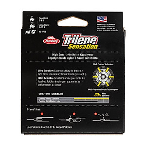 Berkley Trilene® Sensation, Solar, 4lb | 1.8kg Monofilament Fishing Line, Suitable for Freshwater Environments