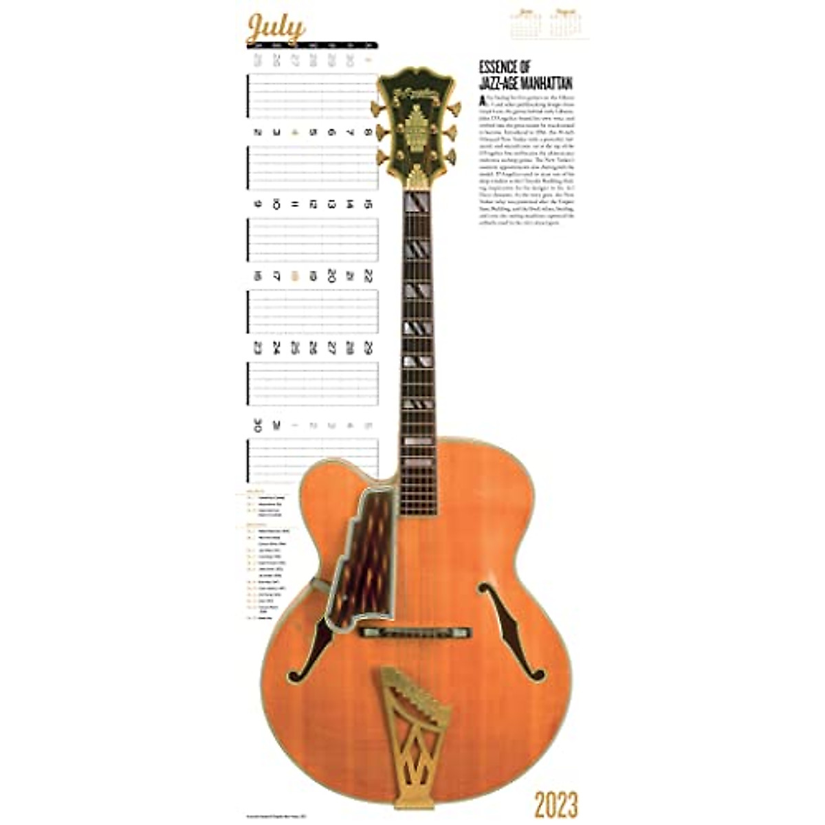 Guitars Wall Calendar 2023: A Year of Classic Images