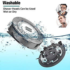 Centtechi Replacement Shaver Heads for Philips Aquatouch, 6Pcs Shaver Replacement Heads for Men Compatible with Series 1000, 2000, 3000, 5000, 6000 and Model AT8xx/AT7xx/PT8xx/PT7xx with Pointed Blade
