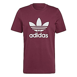 adidas Originals Men's Adicolor Trefoil Tee, Victory Crimson/White, X-Small