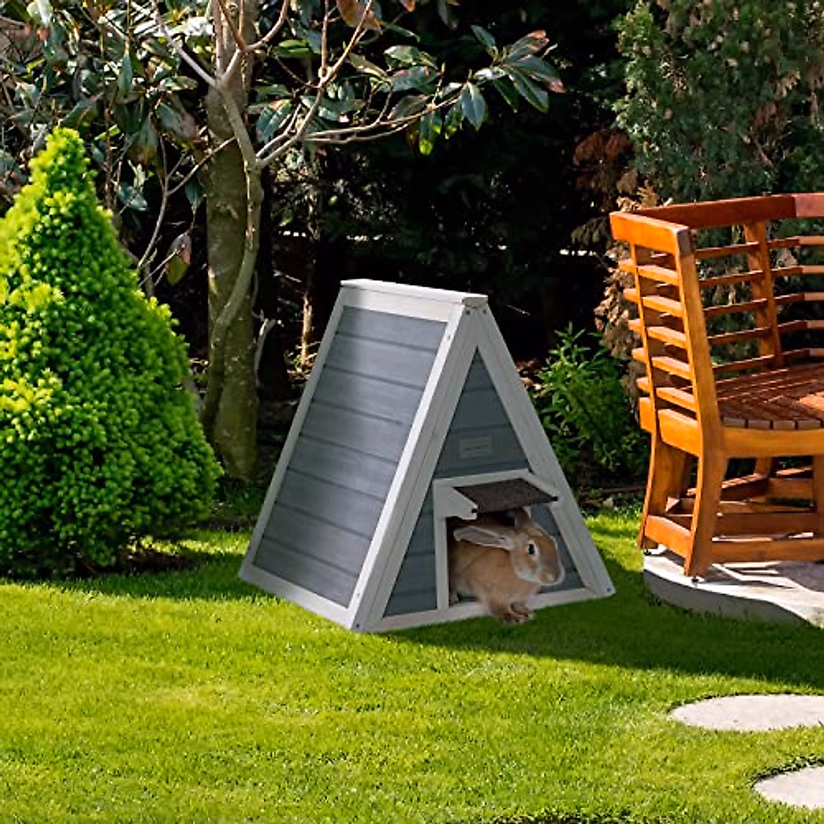 Petsfit Cat House for Outdoor Indoor Cats Weatherproof, Outside Feral Cat Shelter with Escape Door