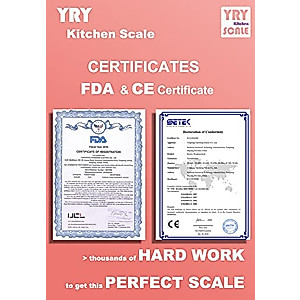 YRY Pink Kitchen Scale - Large LCD Display, Tare Function, 11 lbs(5kg) Capacity, 0.03 oz.(1g) Precise Graduation, ML and Oz Unit for Liquids and Solids - Ideal Food Scale for Baking & Cooking (5kg/1g)