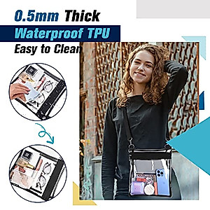 Leap Fit Clear Bag Stadium Approved: Women Men Crossbody Concert Bags See Through Purse - Transparent Plastic Handbag for Game day Festivals Sports