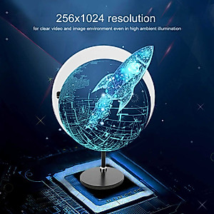 Holographic Advertising Display Fan 3D Fan Holographic Fan Display Air Fan Video Projector 256 Tabletop 176 LED Beads Led Fan 3D Hologram Projector for Shopping Mall Store Shop Bar (US Plug)