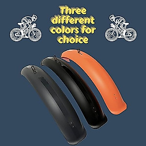 WRUIOY Fat Bike Fender Front and Rear Fender Set for Fat Tire Bike Wings Full Coverage Set（20Inch） (Black)
