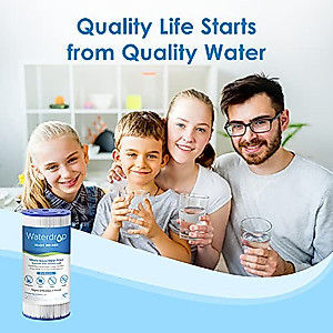 Waterdrop FXHSC Whole House Water Filter, Replacement for GE® FXHSC, GXWH40L, GXWH35F, American Plumber W50PEHD, W10-PR, Culligan® R50-BBSA, 5 Micron, 10" x 4.5", High Flow Sediment Filters, Pack of 2